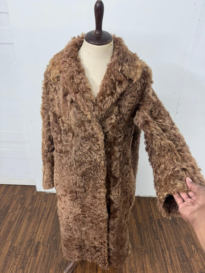 Vintage Persian Lamb Fur Coat: Authentic Curly Karakul Winter Jacket ...