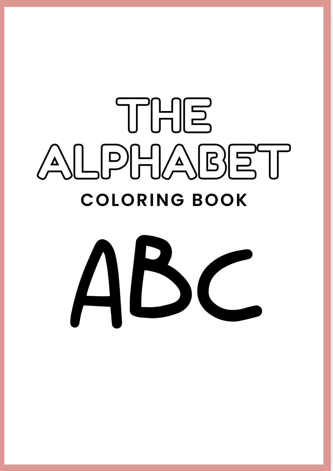 Alphabet Coloring Book Printable for Kids, ABC Coloring Pages A-Z ...
