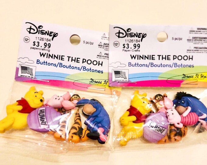 Disney Winnie the Pooh Buttons - Etsy