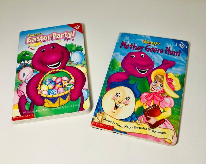 Vintage Barney Board Books - Etsy