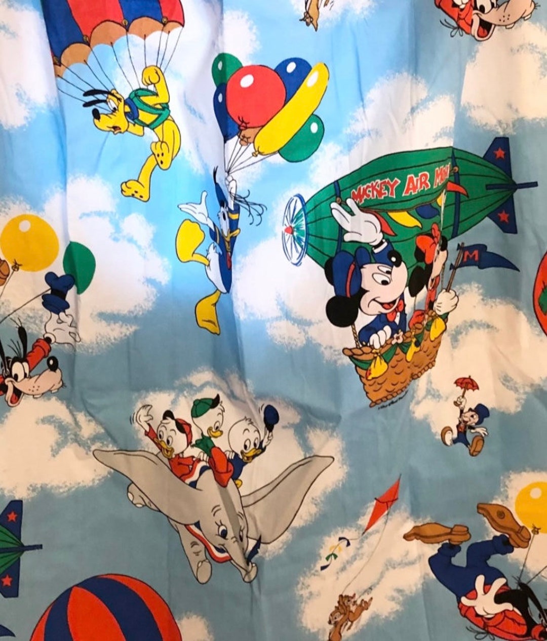 Vintage 1980s Walt Disney Curtain Set - Etsy