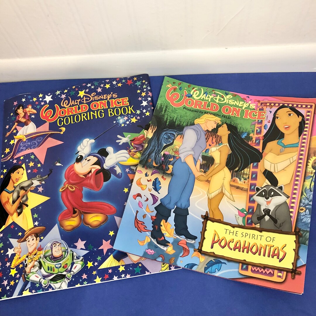 Vintage 1996 Walt Disney on Ice Coloring Books - Etsy