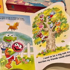 Vintage Muppet Babies Coloring Book, Board Book & Puzzle - Etsy