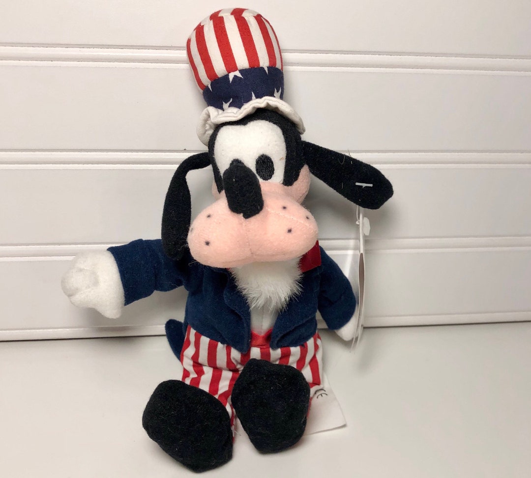 9” Patriotic Uncle Sam Goofy Beans Toy, Disney Store - Etsy