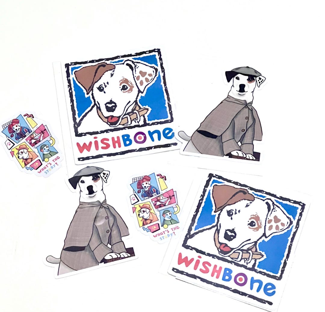 Wishbone the Dog Vinyl Stickers - Etsy