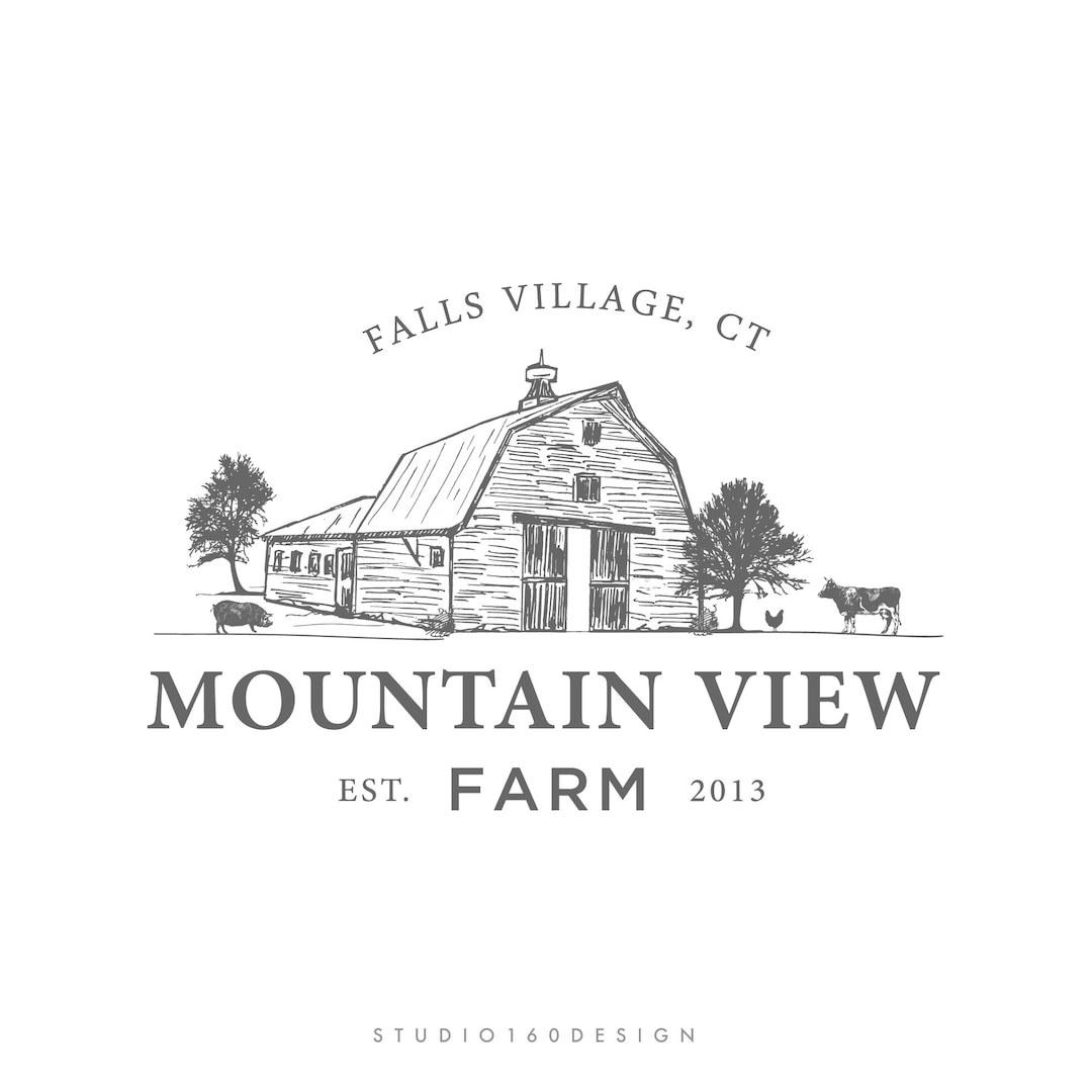 Custom Farm Logo Design: Rustic Business Branding - Etsy