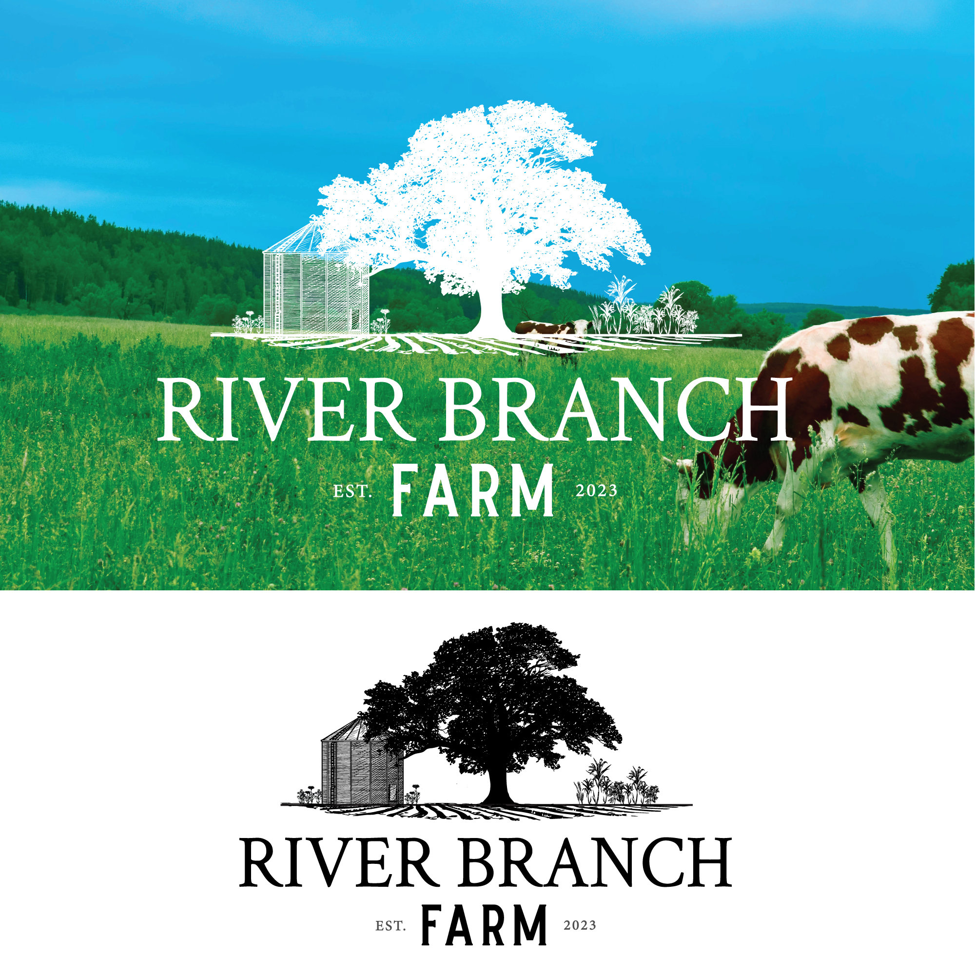 Farm Logo Premium Branding Package Custom Logo Design Barn Logo Design ...