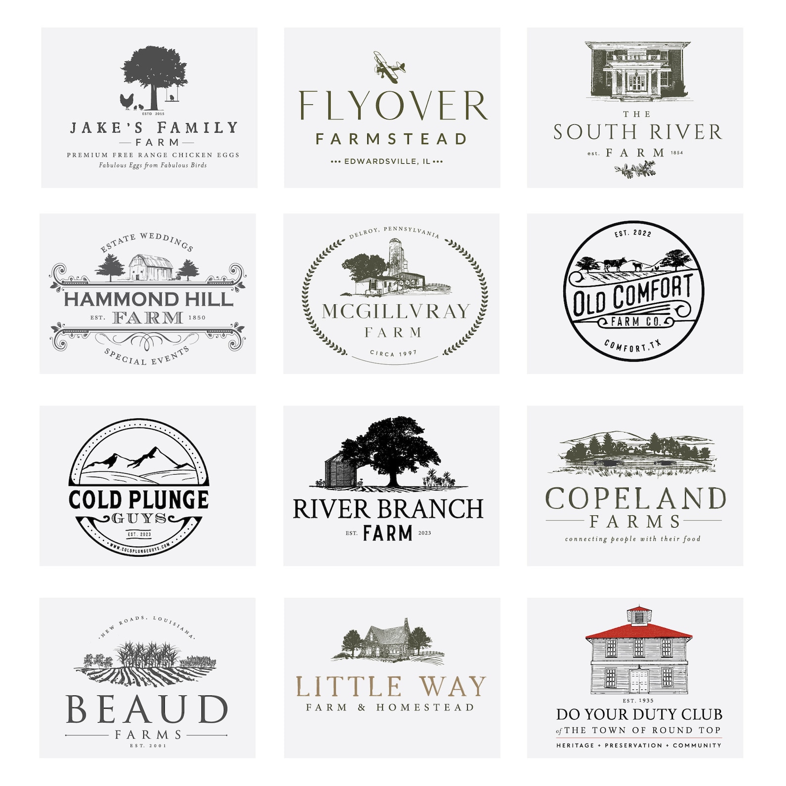 Farm Logo Design - Premium Branding Package - Custom Logo Design ...