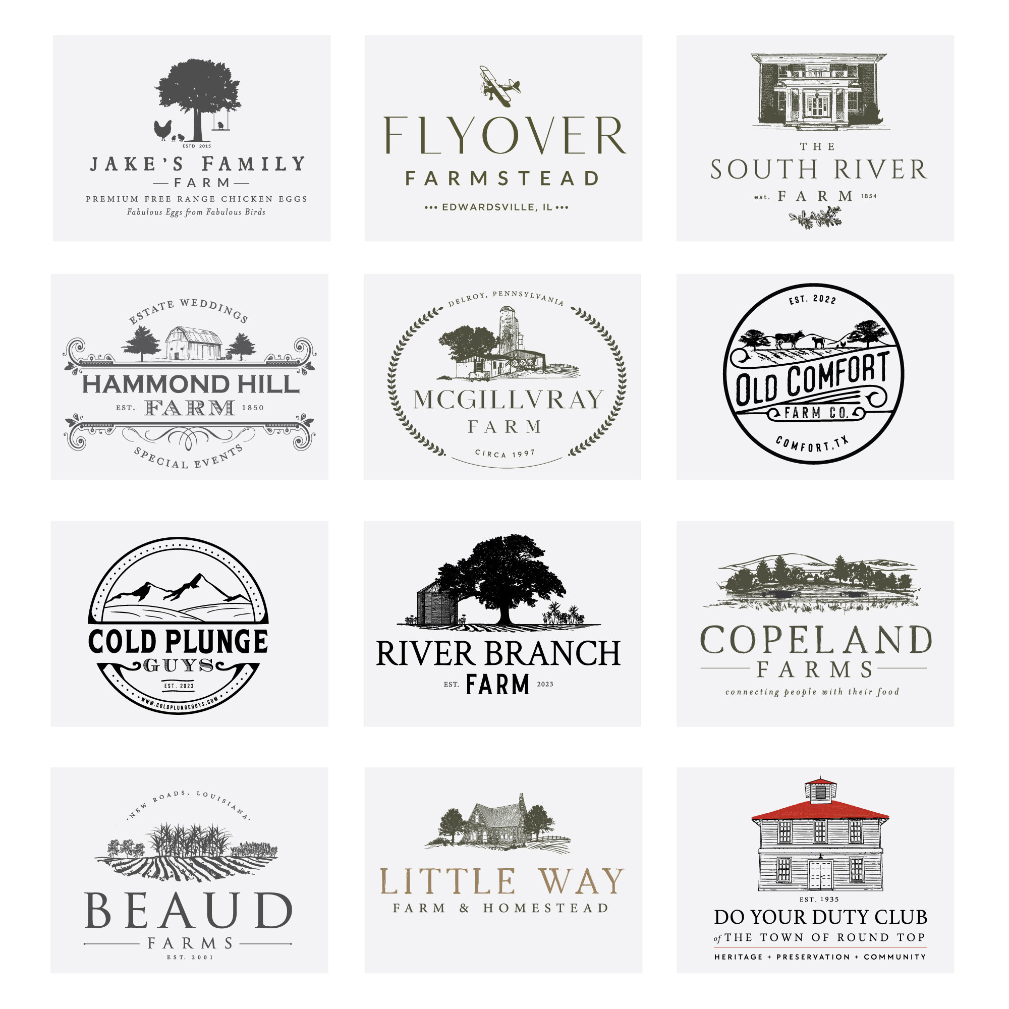 Farm Logo Design - Premium Branding Package - Custom Logo Design ...