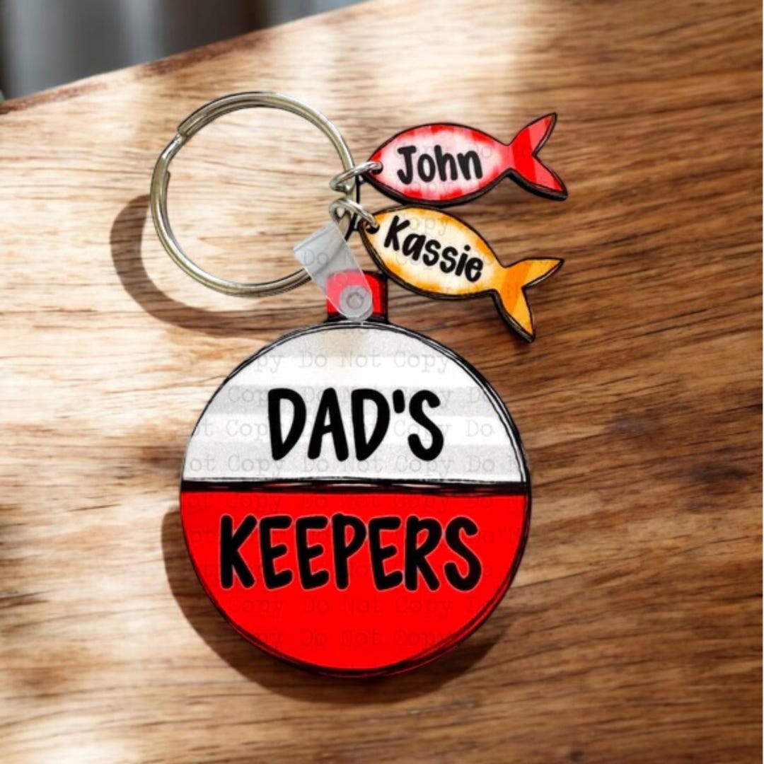 Personalized Fishing Bobber Keychain: Dad's Catch Gift - Etsy