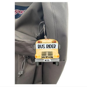 Bus Rider; Backpack Tag; School Tags; Custom Bag Tag - Etsy