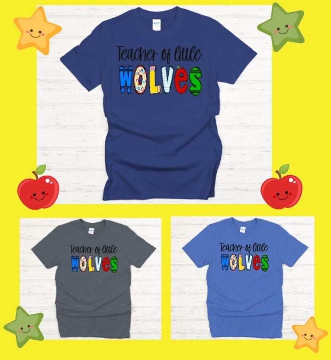Back to School; Teacher Shirt; Spirit Wear; Wolves Mascot; Custom ...