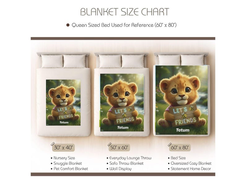 Personalized Infant, Toddler Lion Cub Velveteen Plush Blanket, Lion ...
