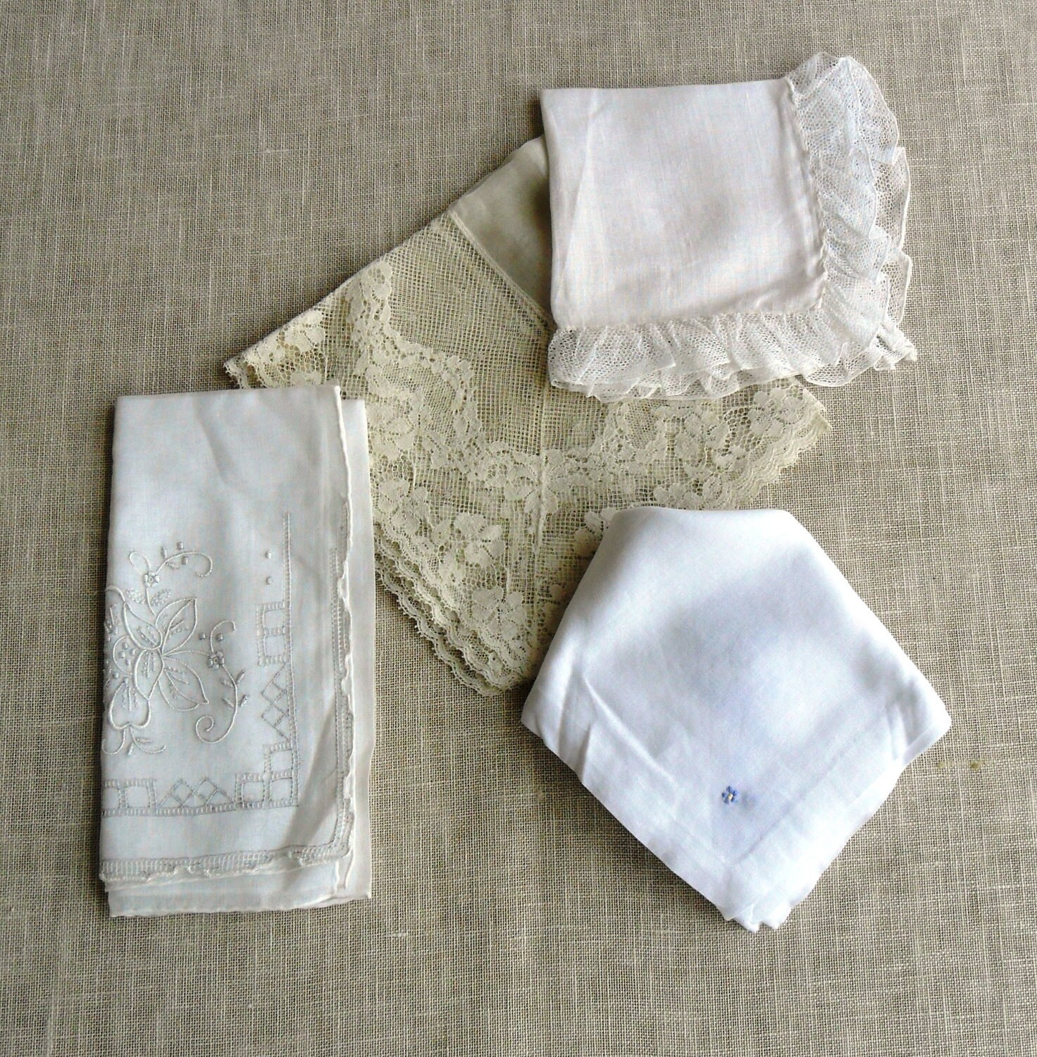 A Collection of Four Vintage Handkerchief - Etsy