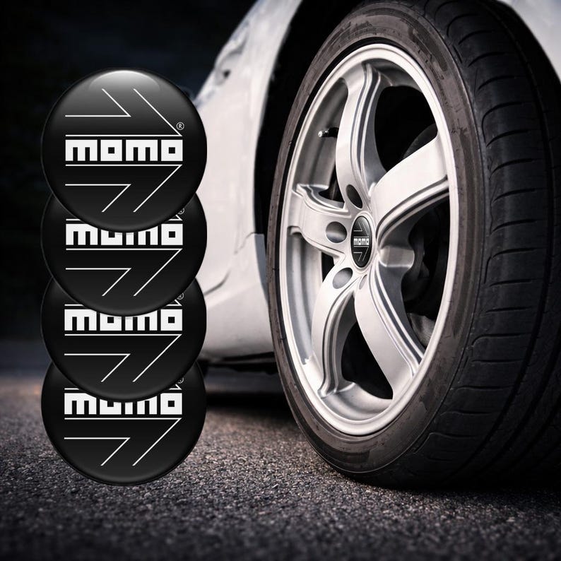 MOMO Wheel Center Cap Decals Domed Resin Overlay Set - Etsy