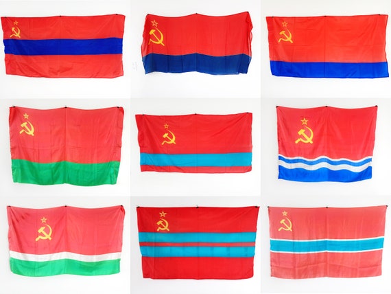 Flags of Soviet Republics Choose Yours Authentic Vintage | Etsy