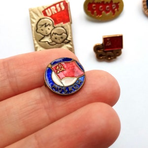 USSR Red Flag Pins Soviet Union Metal Pins Badges Vintage | Etsy