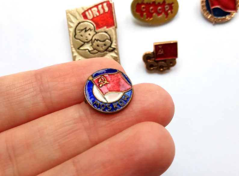 USSR Red Flag Pins Soviet Union Metal Pins Badges Vintage | Etsy