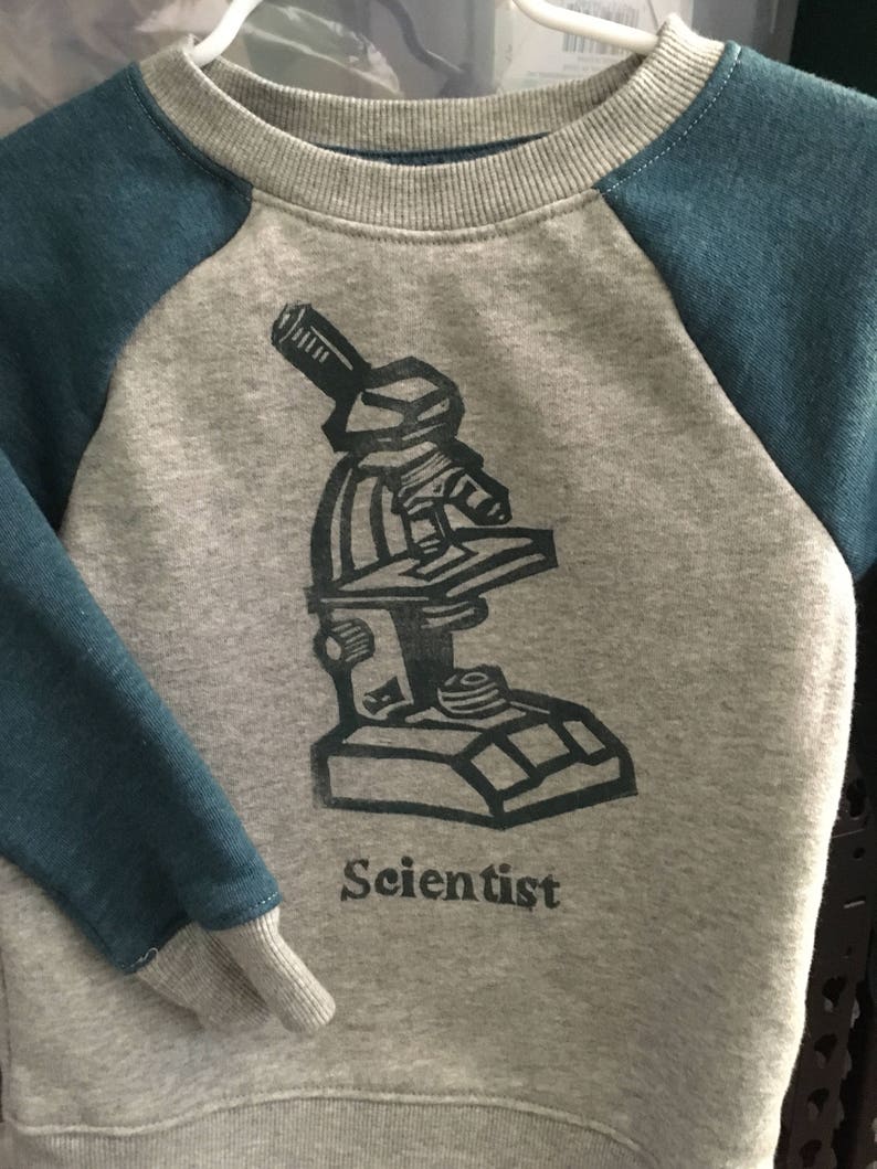 Microscope Scientist Sweatshirt in Toddler Sizes - Etsy