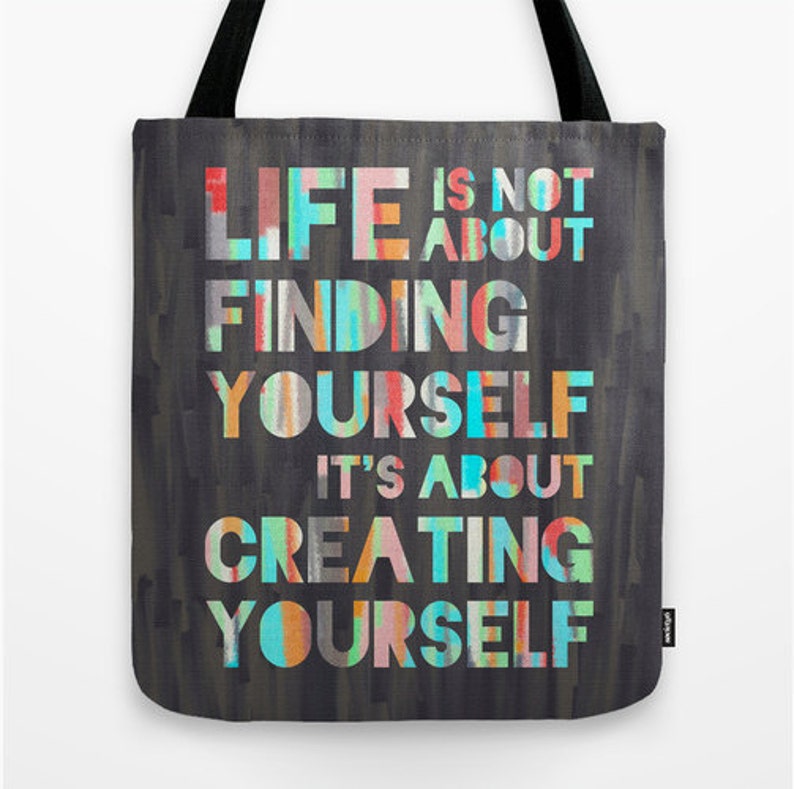 Inspirational Quote Tote Bag Tote Bag Typography Shopping | Etsy