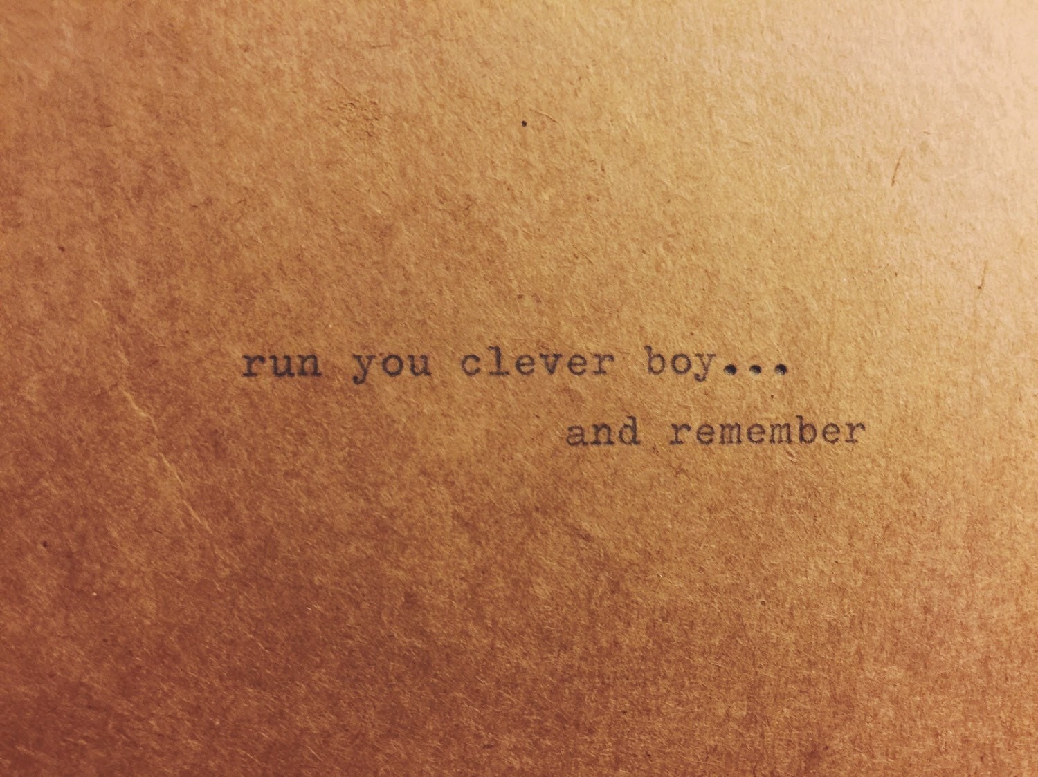 Run You Clever Boy Postcard - Etsy