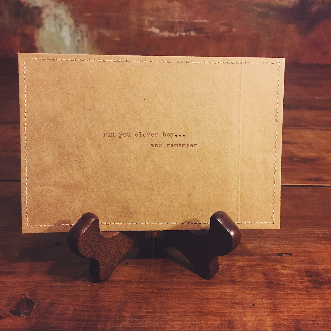 Run You Clever Boy Postcard - Etsy