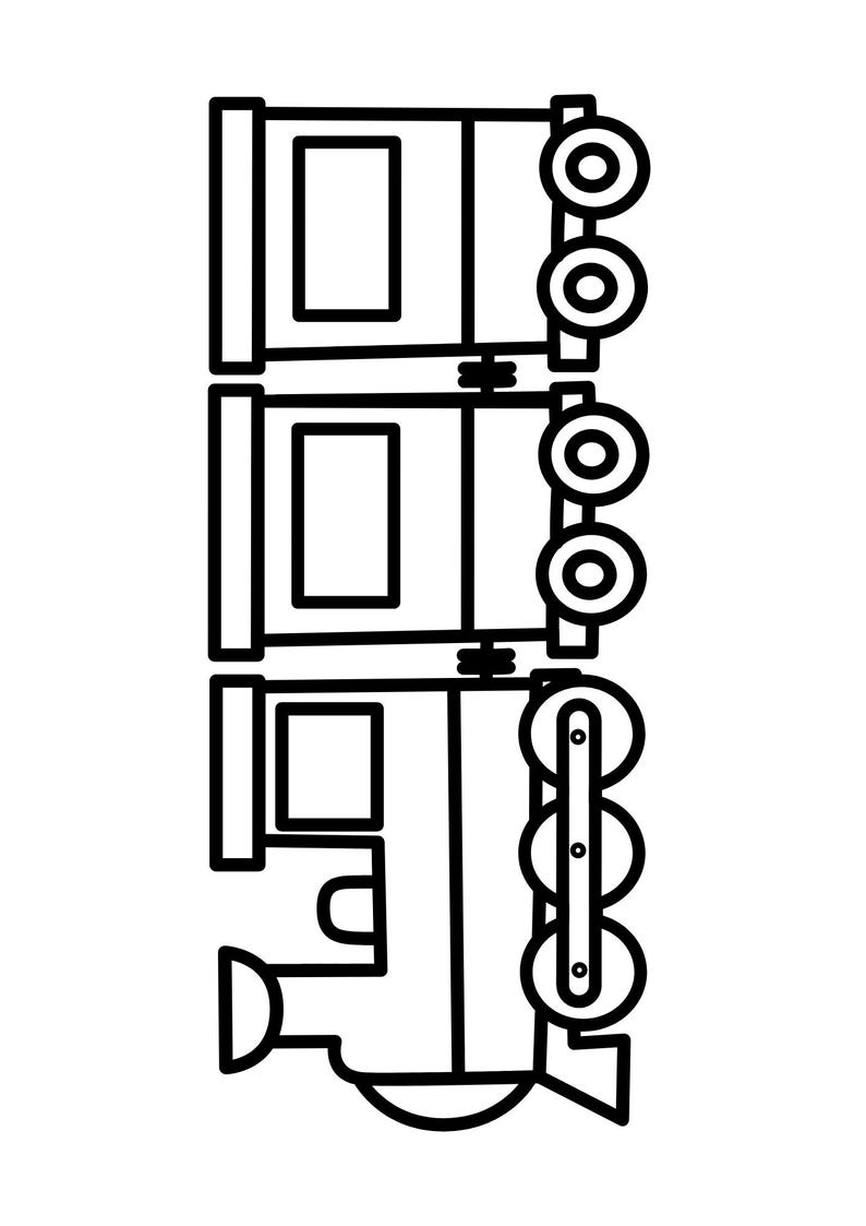 Trains Coloring Pages for Kids, Preschool Printable, 10 A4/US Letter ...