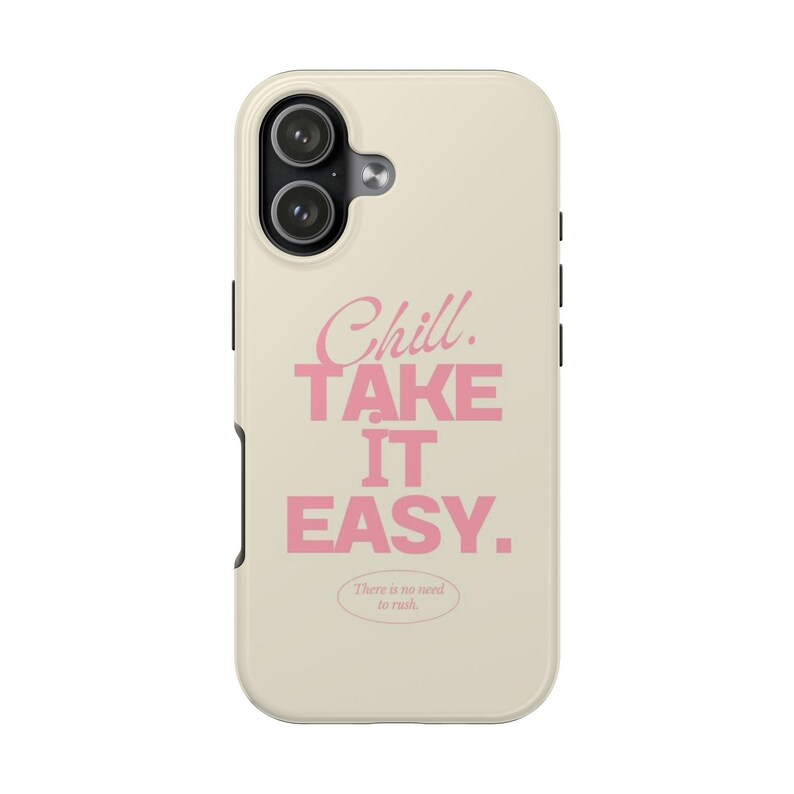Chill Take It Easy iPhone Case – Retro Cream Minimalist Phone Cover - Etsy