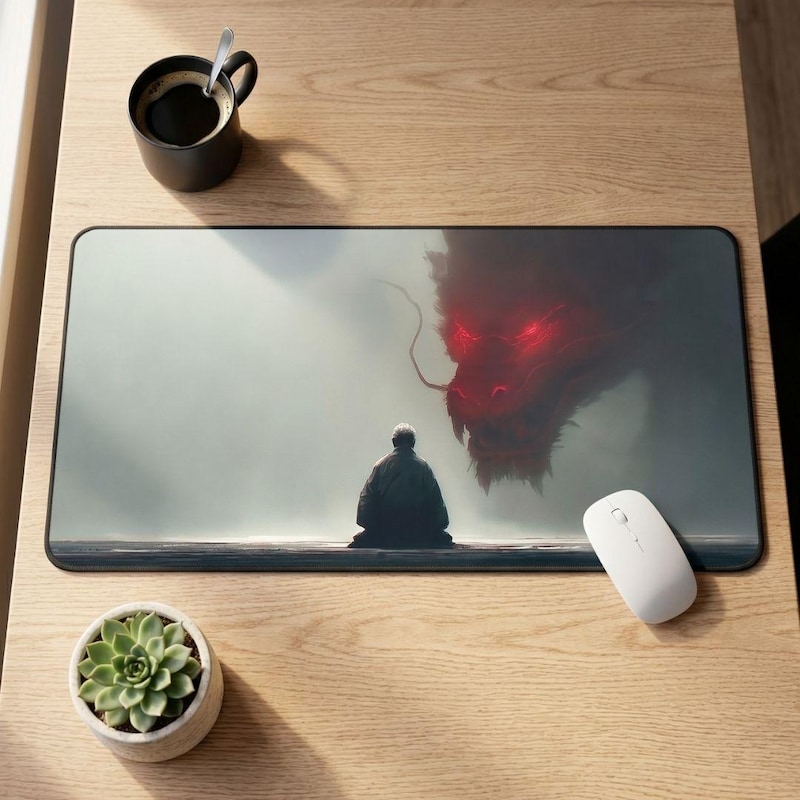 Red Dragon Mouse Pad - Etsy