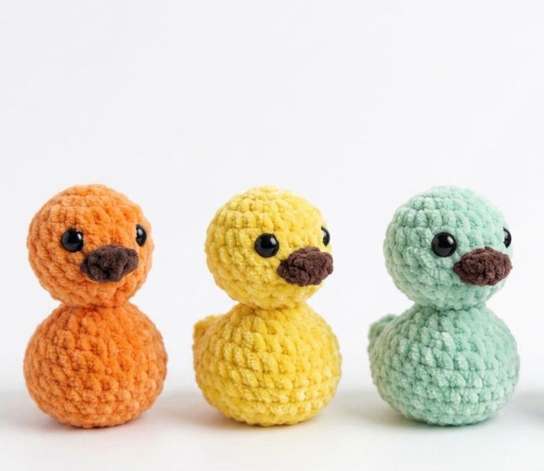 Easy Duck Crochet Pattern PDF, No Sew Amigurumi Bird, Video Supported ...