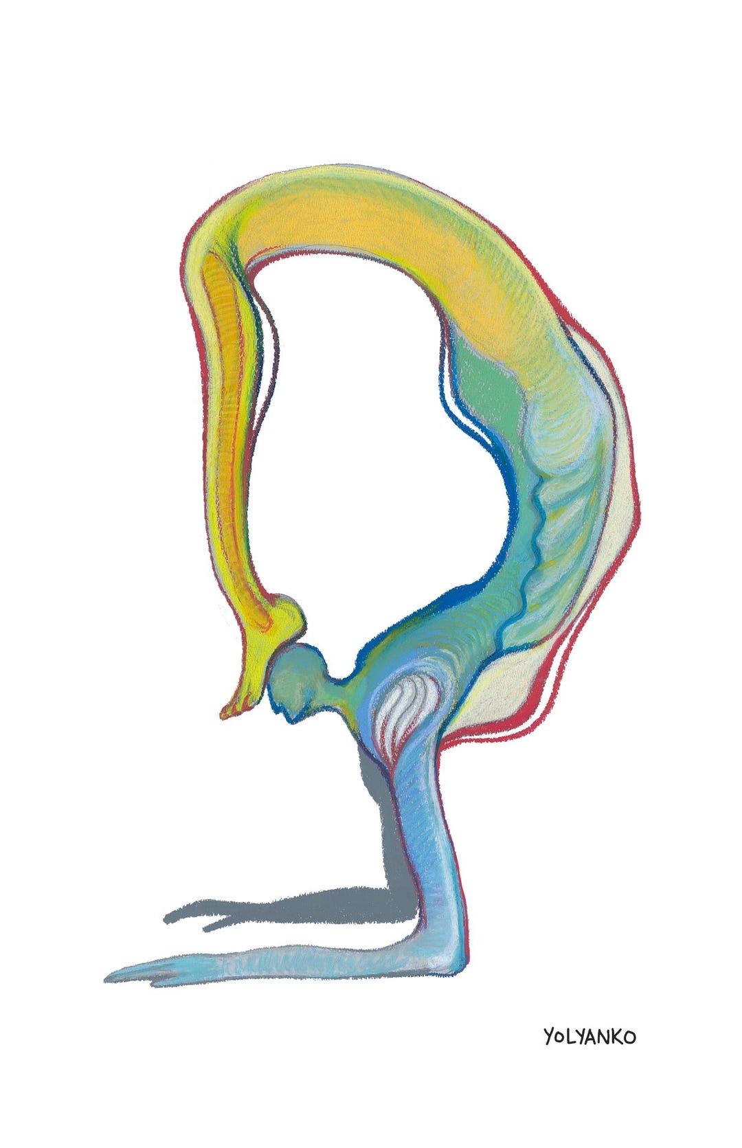 Inverted Arch Yoga Pose | Downloadable Design for Decor and Meditation ...