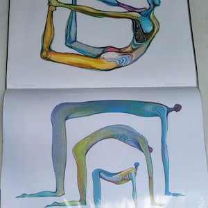 Yoga Sequence Colorful Yoga Pose | Downloadable Design for Decor and ...