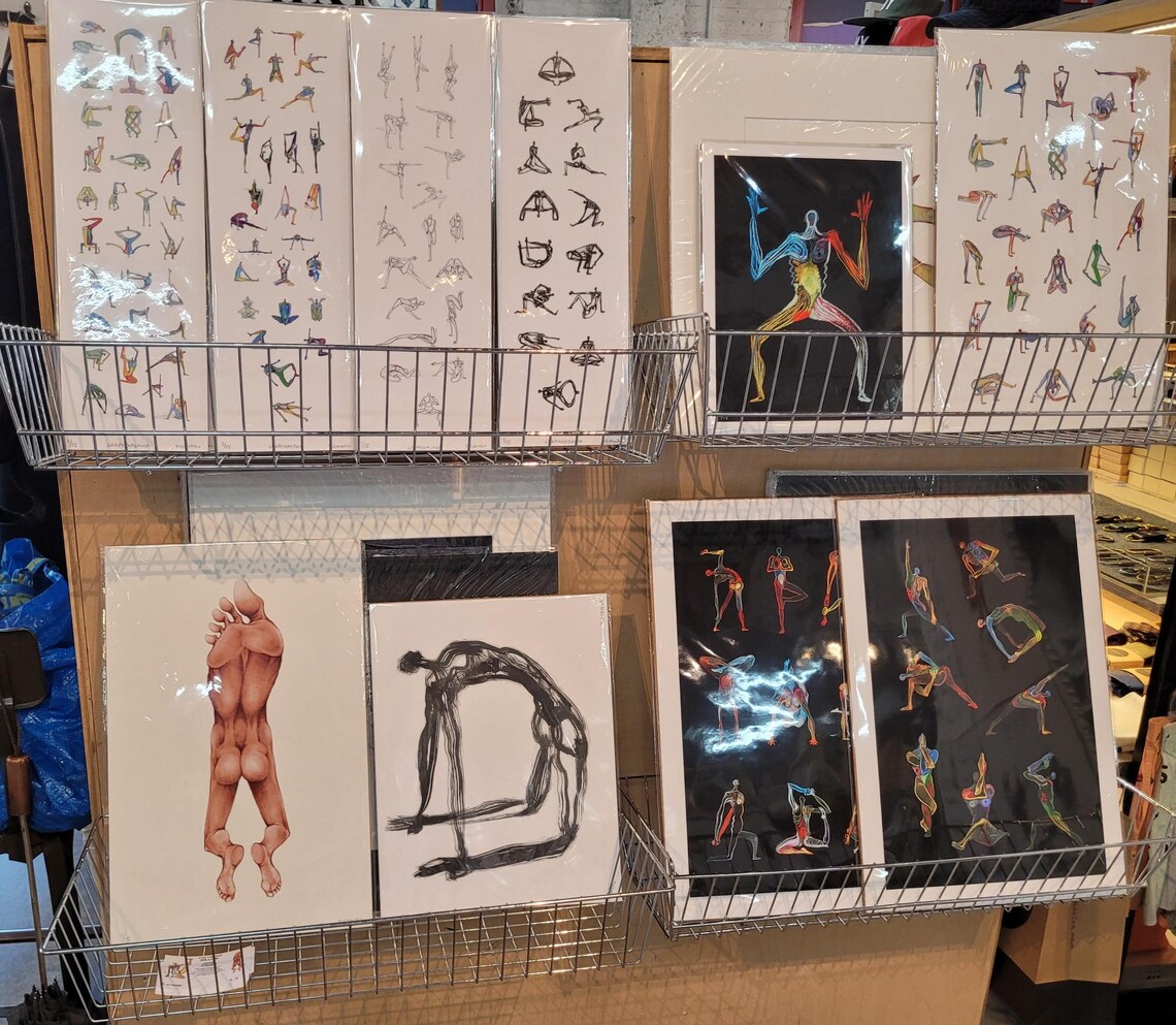 Yoga Sequence Contrast Colors Yoga Pose | Design 2| Downloadable Design ...