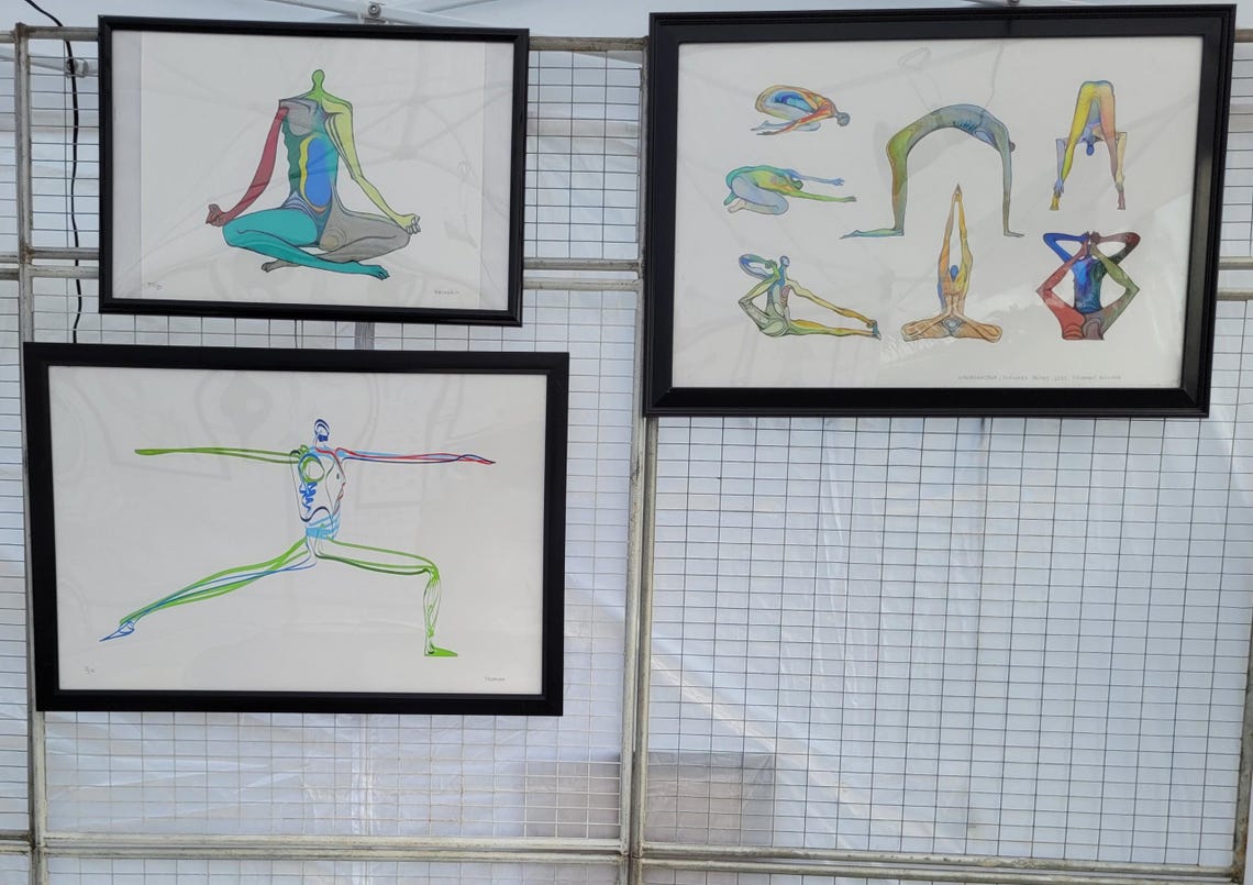 Yoga Sequence Black & White Yoga Pose | Downloadable Design for Decor ...