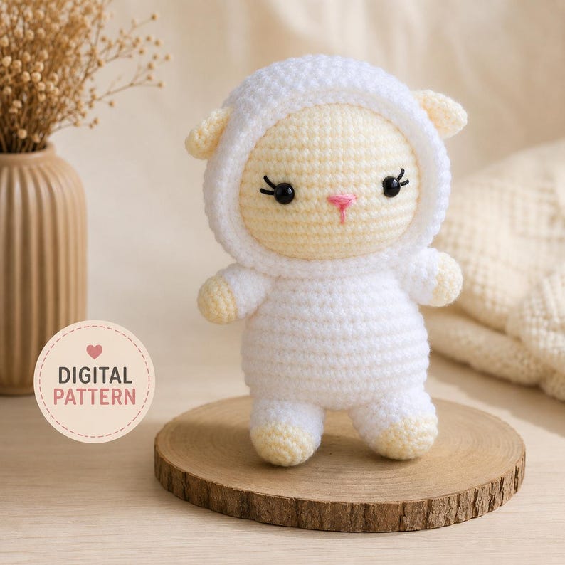 Crochet Lamb Pattern PDF, Amigurumi Sheep Plush Pattern, Cute Lamb Doll ...