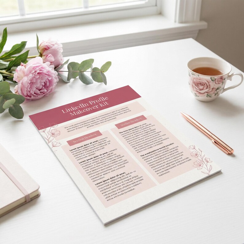 Linkedin Profile Makeover Kit Printable | 5 Layouts | Headline Formulas ...