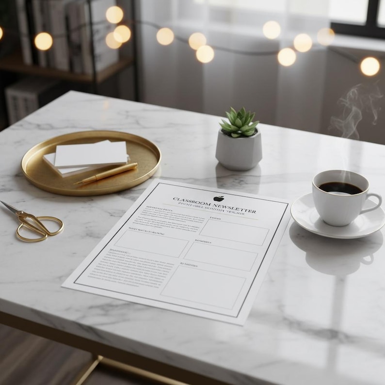 Classroom Newsletter Template | Monthly Teacher Communication ...