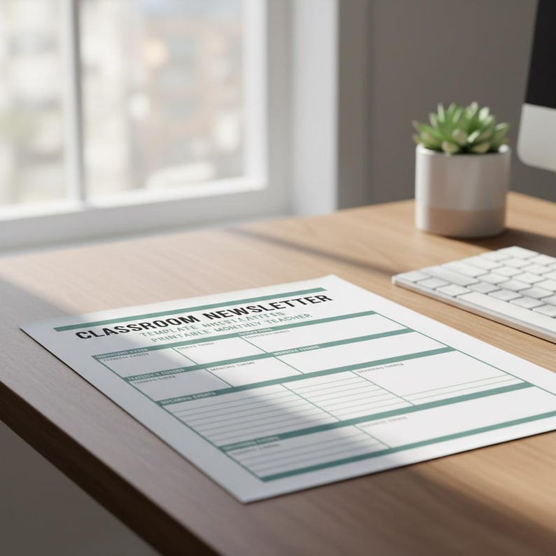 Classroom Newsletter Template | Monthly Teacher Communication ...