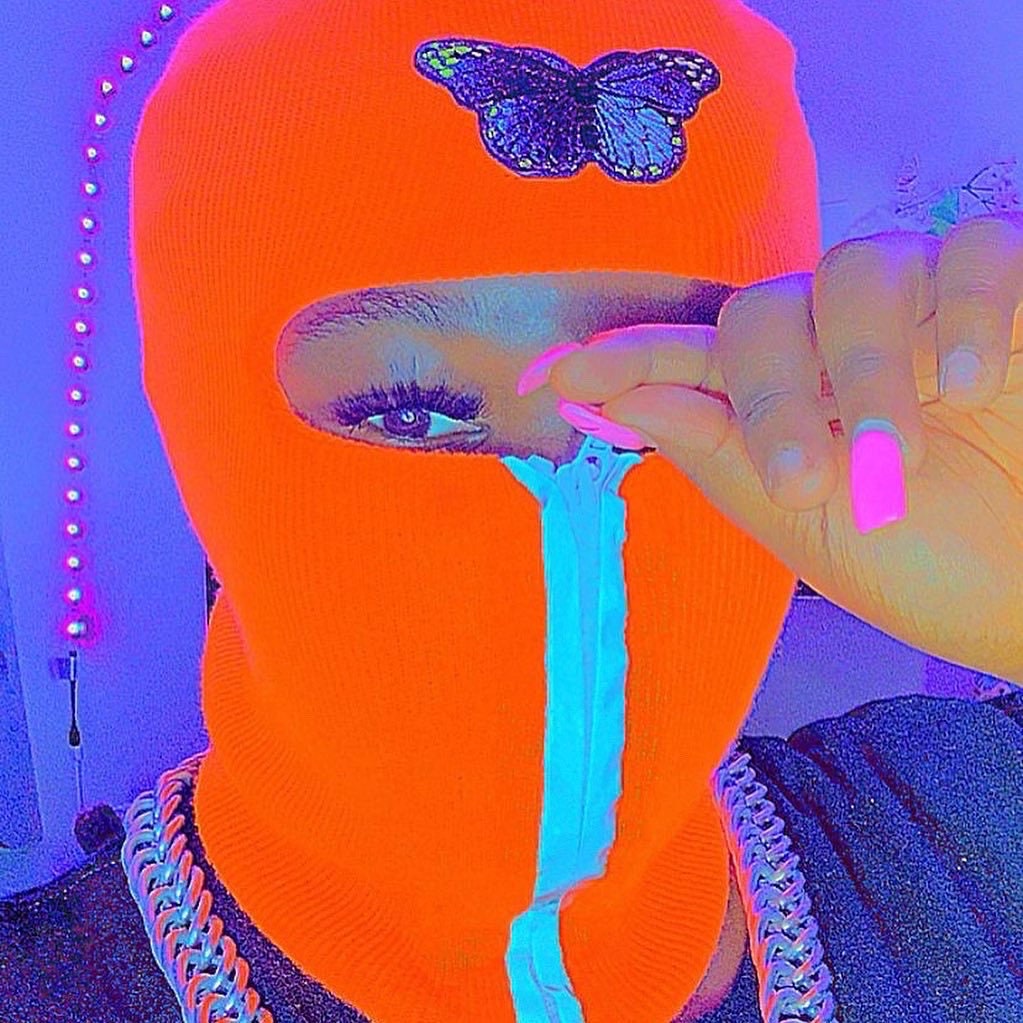 Neon Orange Reflective Zip up Balaclava With 1 Butterfly Ski | Etsy
