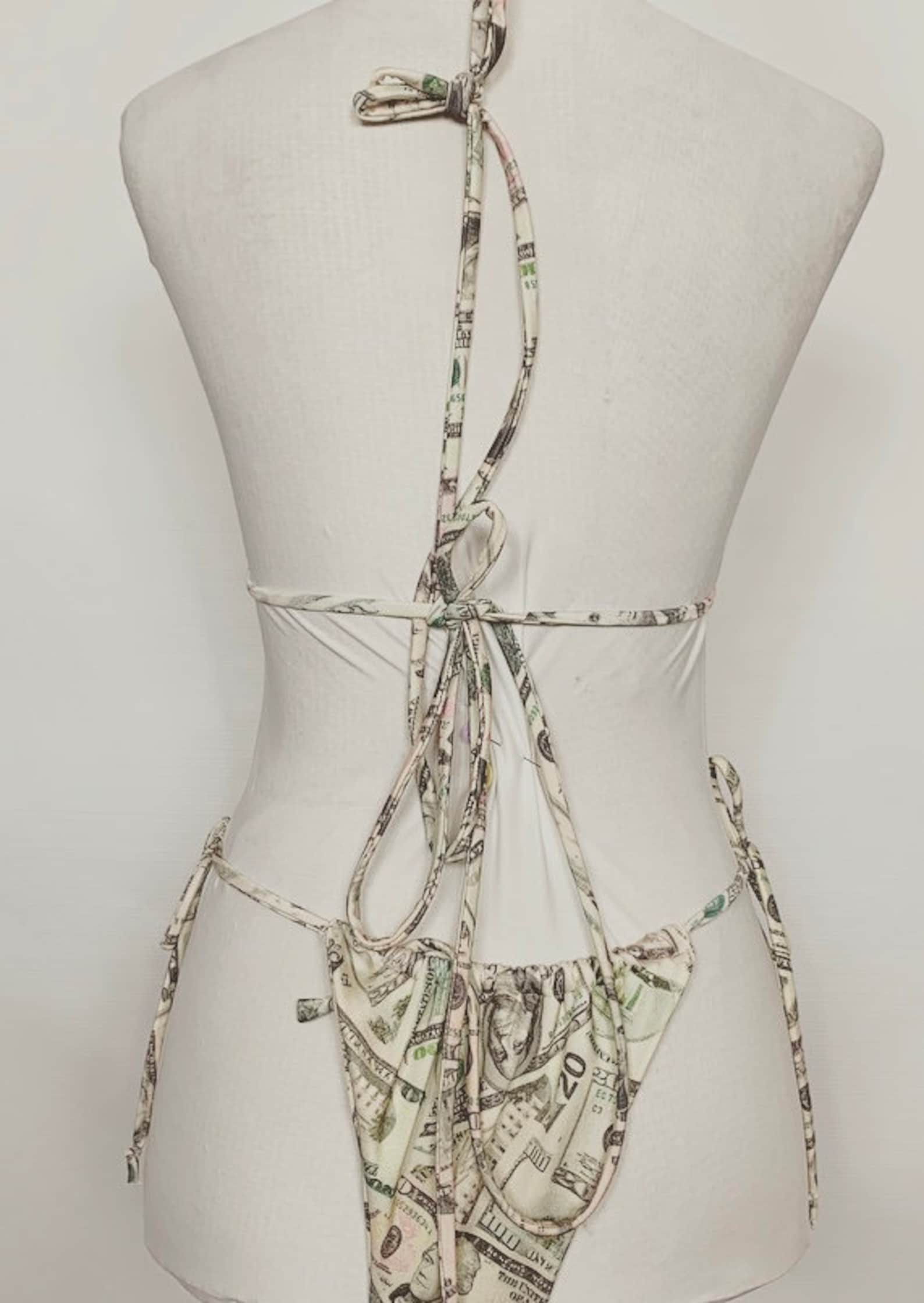 Money Dollars Print Bikini - Etsy