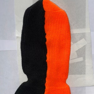 Ski Mask Halloween, Bengals Two Tone 3 Holes Orange and Black - Etsy