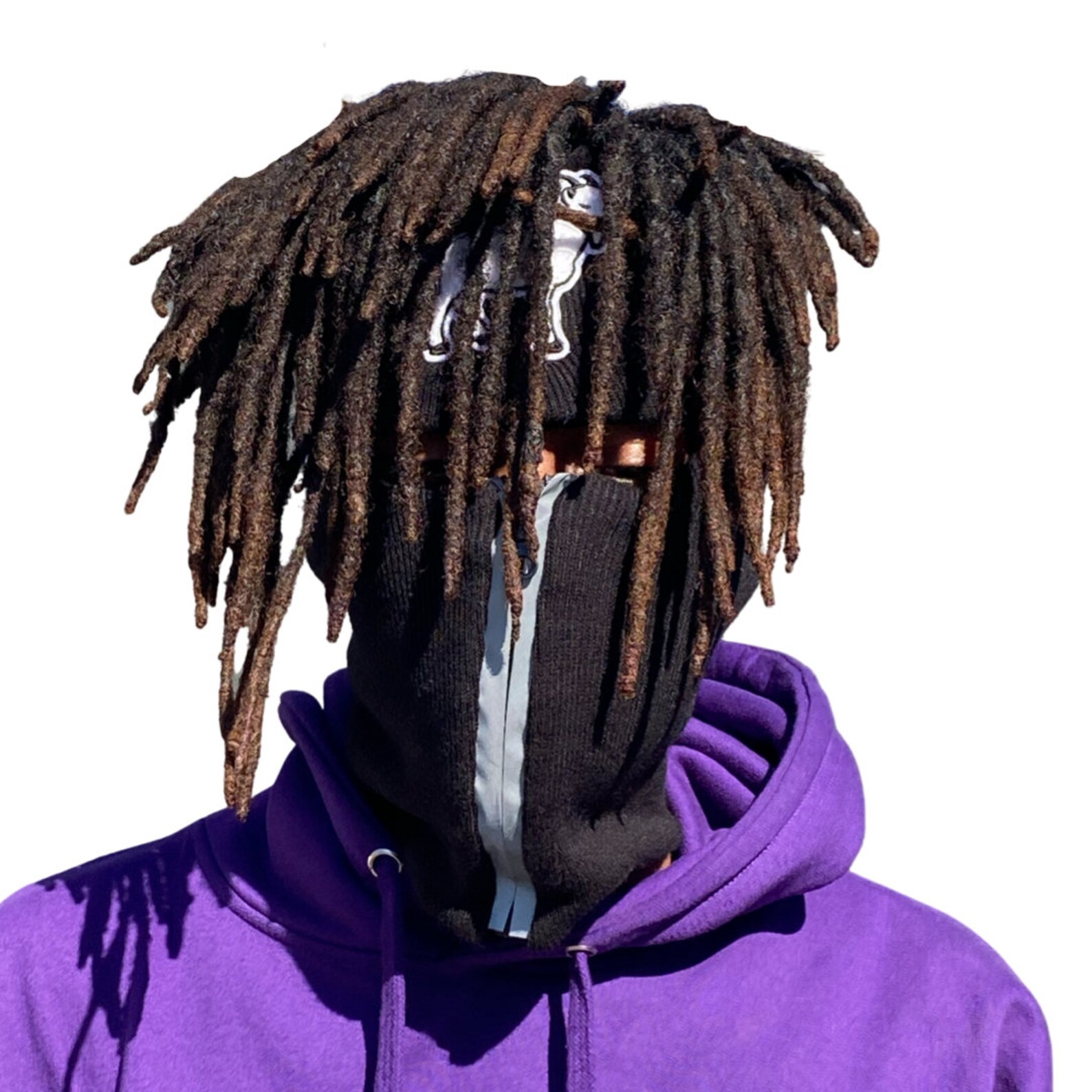 Dread Head Hybrid Neon Yellow Balaclava With Purple Butterfly - Etsy