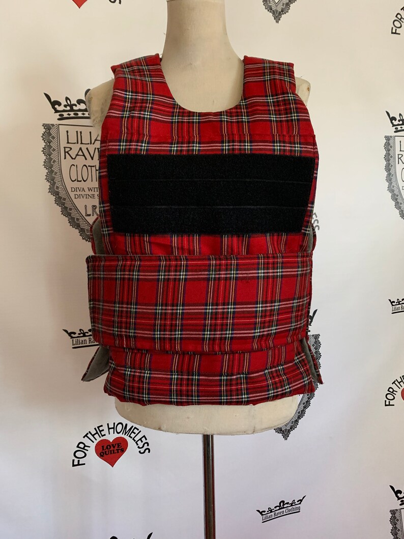 Red Plaid Real Bulletproof Vest | Etsy