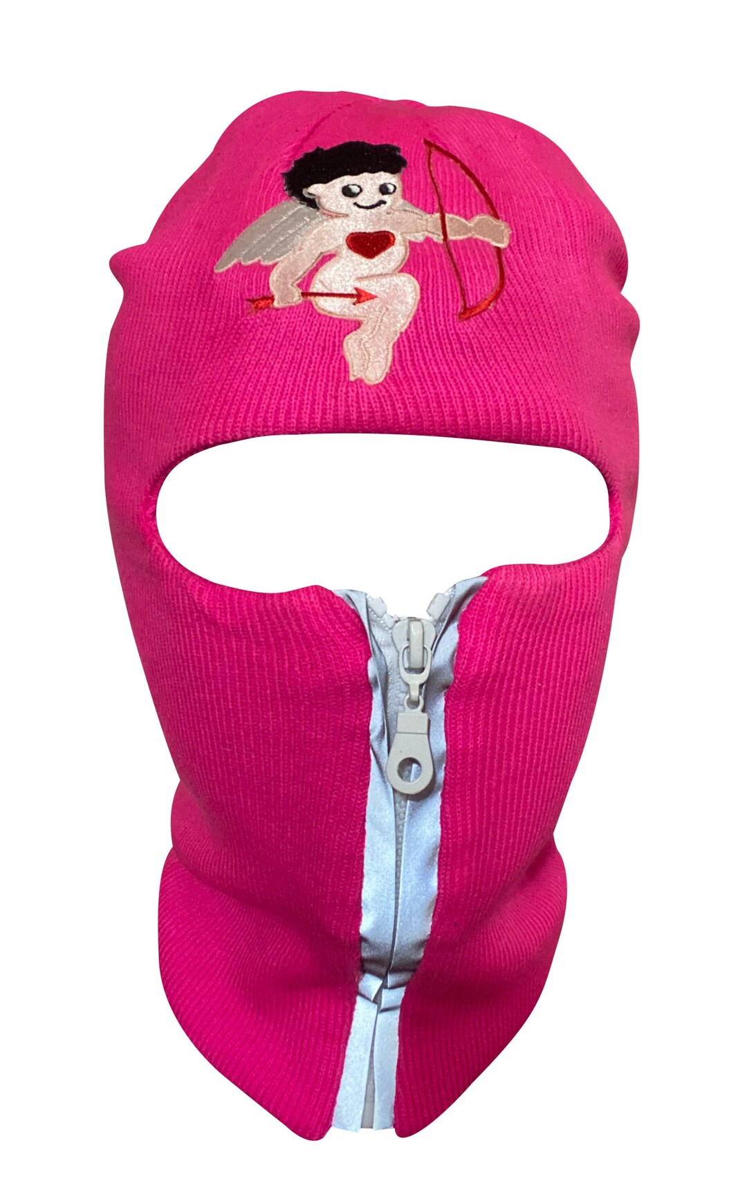 Cupid Neon Pink Reflective Zip up Balaclava Ski Mask - Etsy