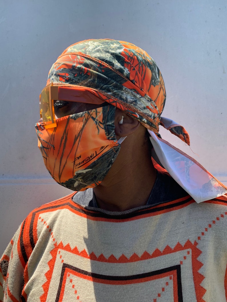 True Timber Orange Camo Durag and Mask - Etsy