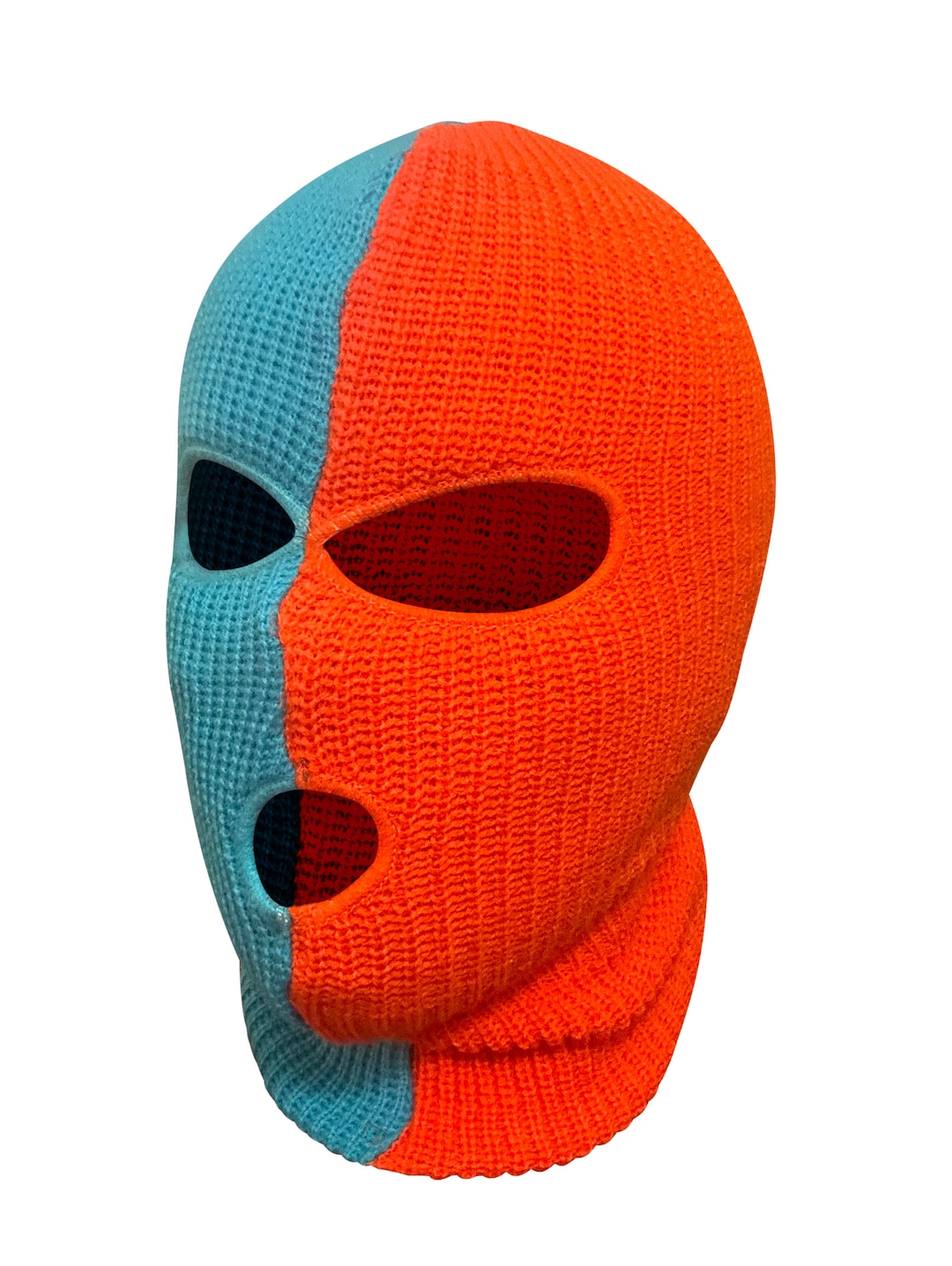 Aqua Orange Ski Mask Two Tone Half Orange Half Aqua Miami Dolphin ...