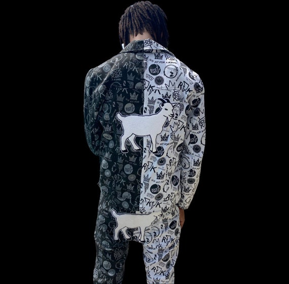 Goat Jeans and Jacket Set Half black and half white Lemonade | Etsy