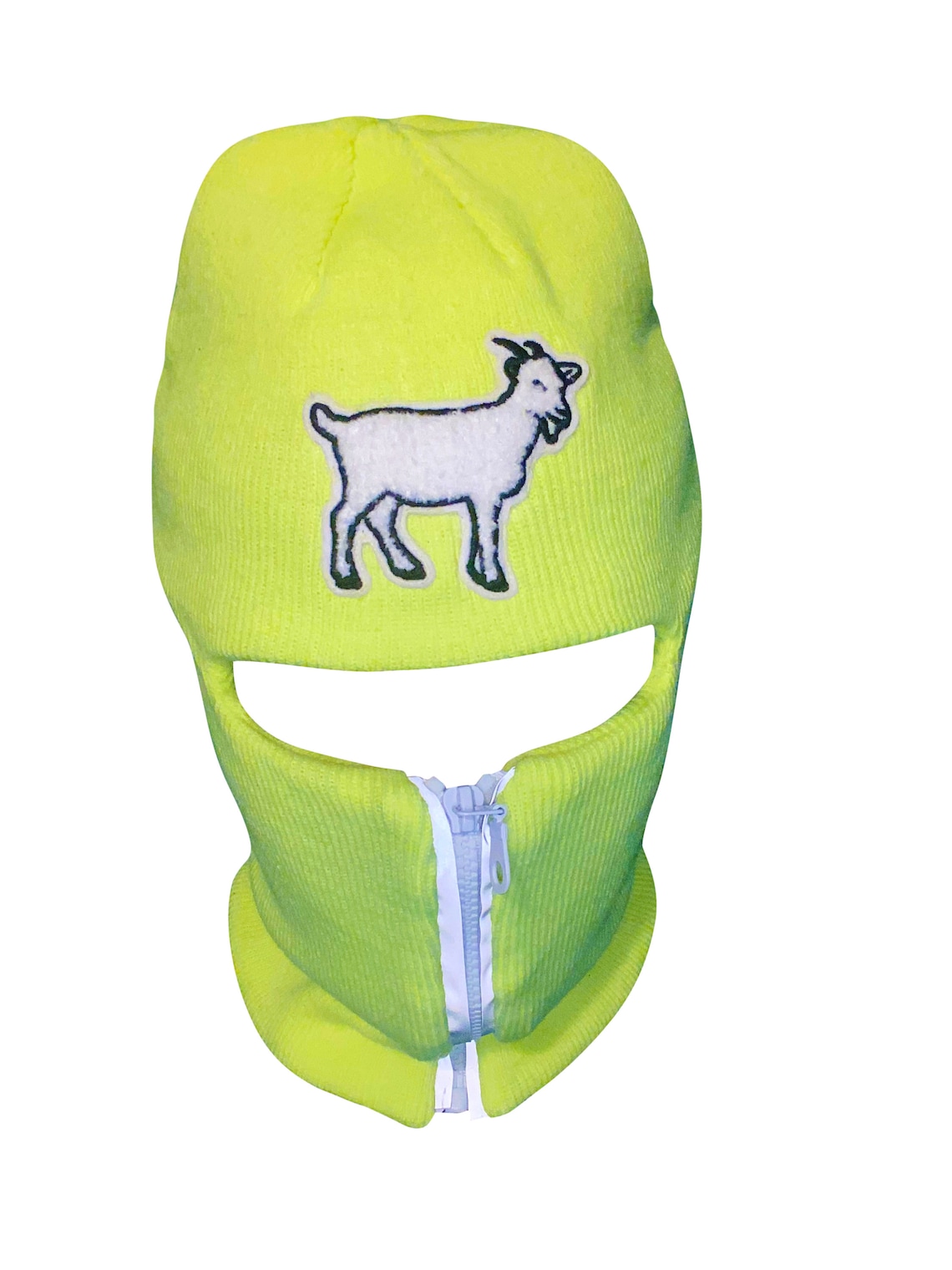 Dread Head Hybrid, Neon Yellow Balaclava With Purple Butterfly - Etsy