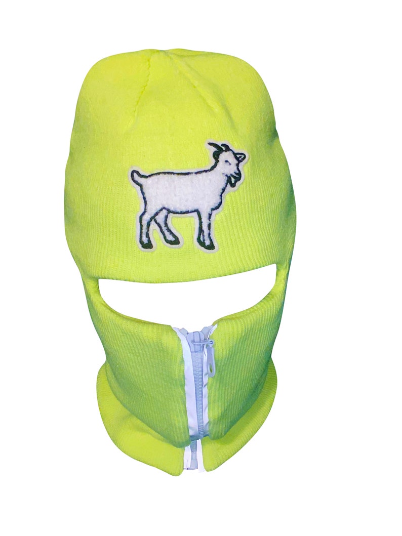 Dread Head Hybrid Neon Yellow Balaclava With Purple Butterfly - Etsy