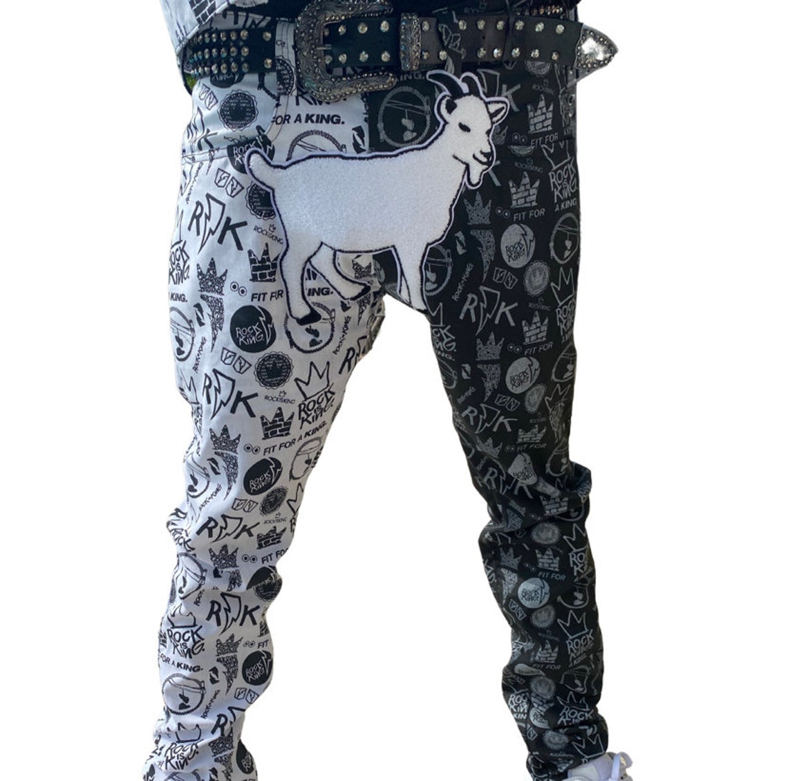 Goat Jeans and Jacket Set Half Black and Half White Lemonade ...